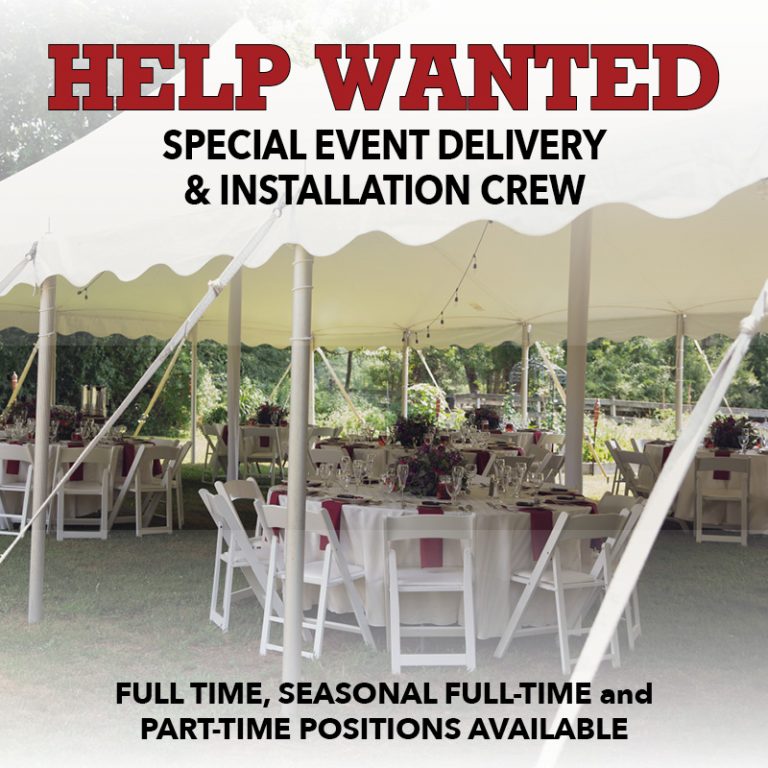HELP WANTED – Special Event Delivery & Installation Crew